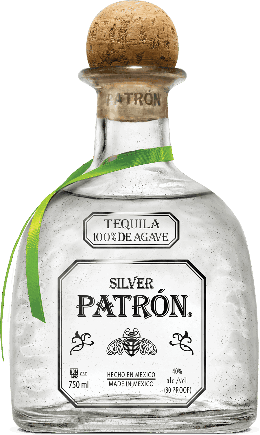 Patrón Silver Tequila 100 Agave Súper Premium Tequila Patrón
