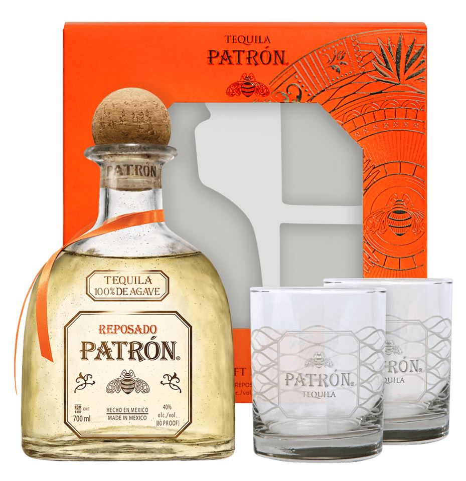 PATRÓN Reposado Tequila Rocks Glass Gift Set | PATRÓN TEQUILA